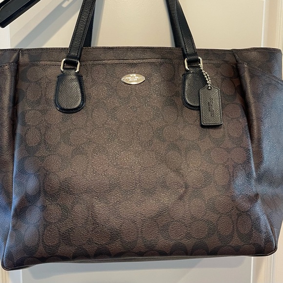 Coach | Bags | Coach Large Signature Leather Tote Bag | Poshmark